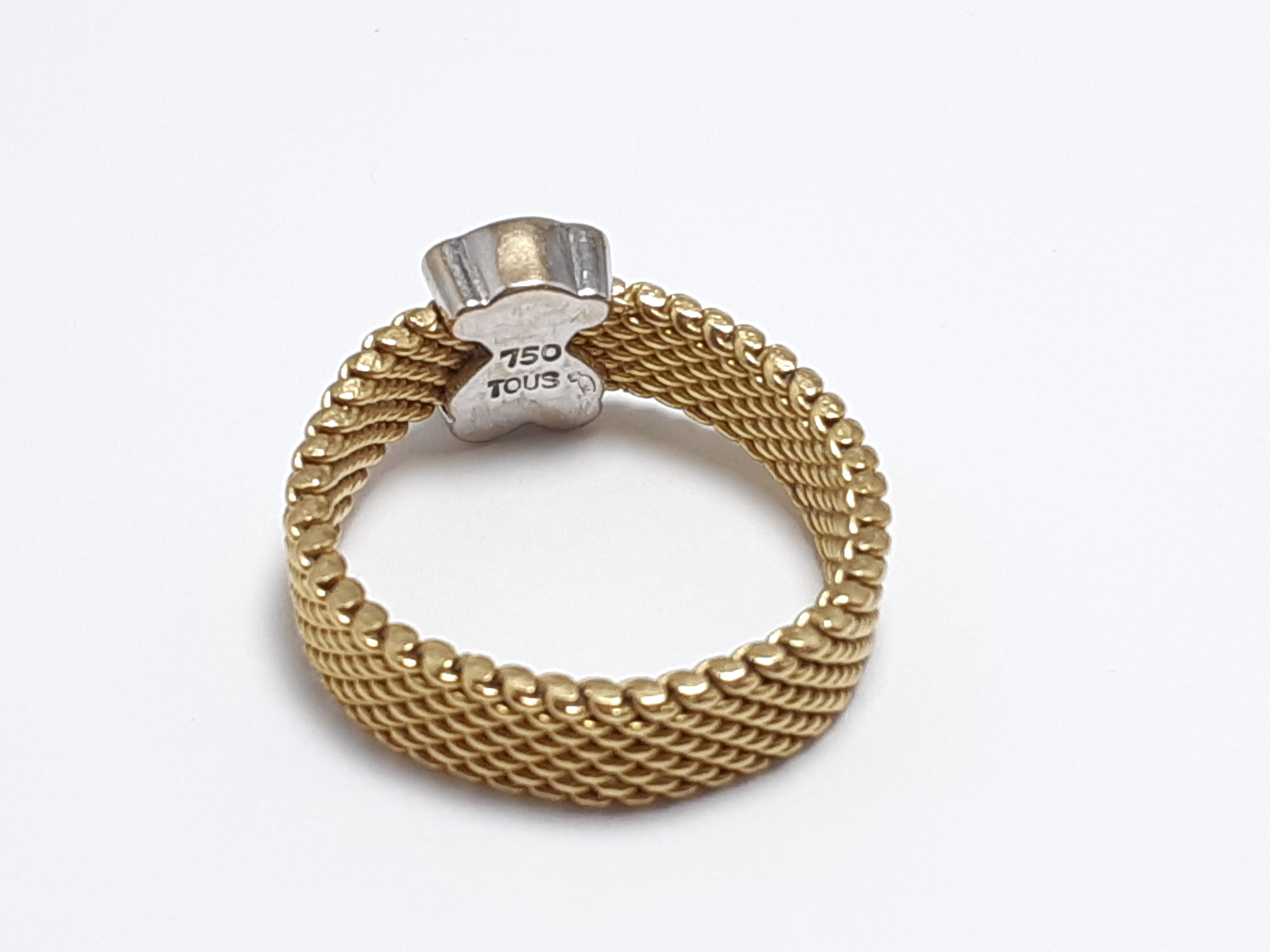 Sortija Icone puppy de TOUS en Oro bicolor de 18kts. y Brillantes ...