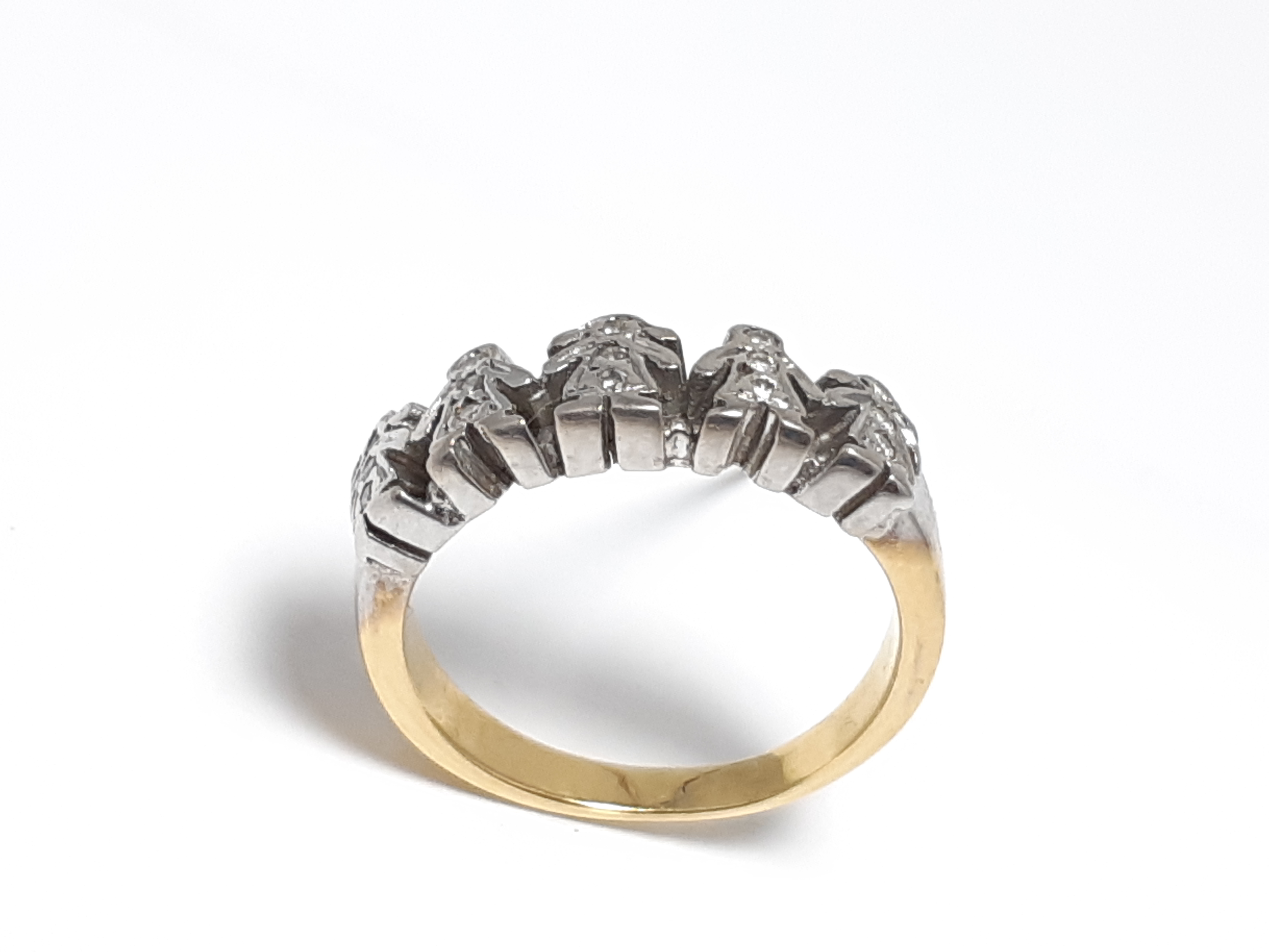 Sortija Niño-Niña de TOUS en Oro bicolor de 18kts.y Brillantes. — Dantik.es